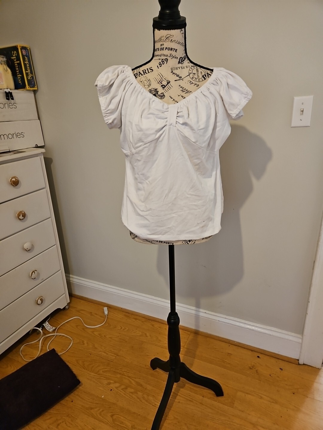 White Powder Puff Top By Vixen By Micheline Pitt - Gem