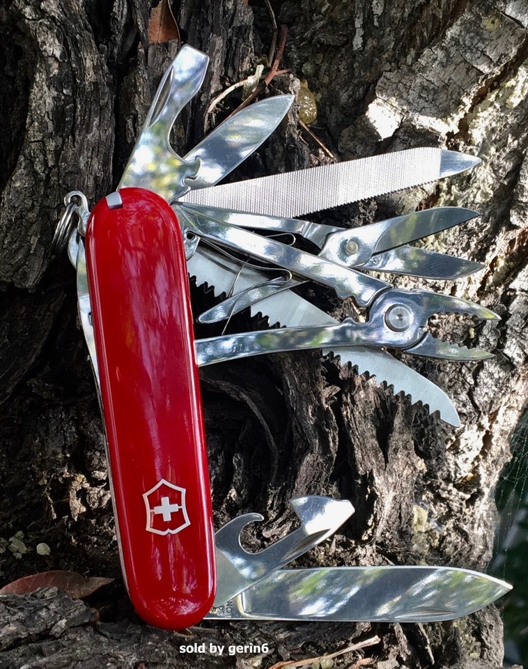 Victorinox Swiss Army Knife 1.3773 Red Handyman, 24 Functions 91mm New ...