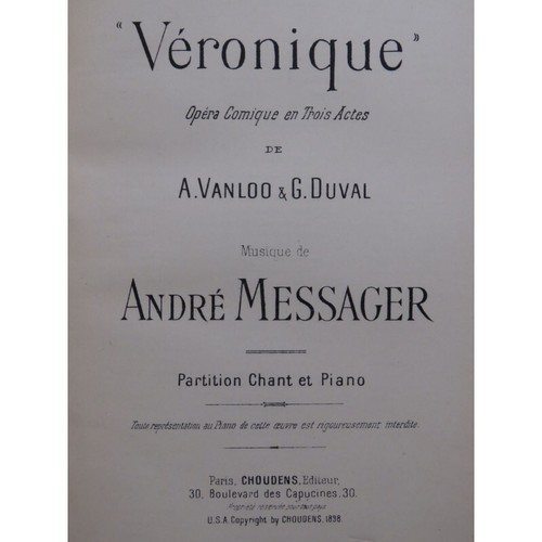 Messenger Andre Veronica Opera Singer Piano 1898 | eBay