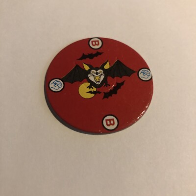 Vintage 1990s POG Bat Halloween Scary Spooky Red B Mammal HTF RARE Fang ...