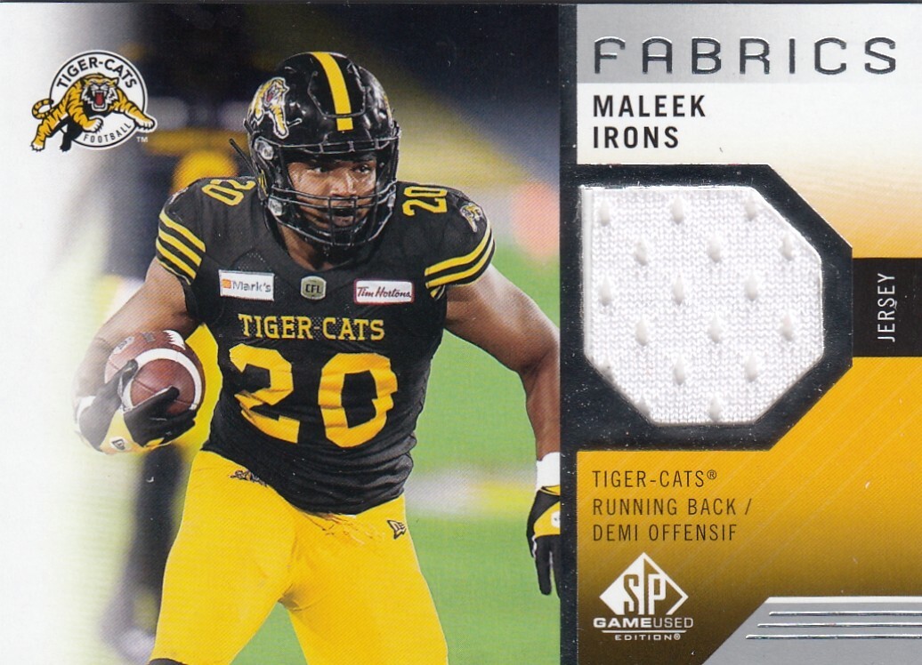 2021 Upper Deck CFL SP Game Used #MI Maleek Irons Jersey | eBay