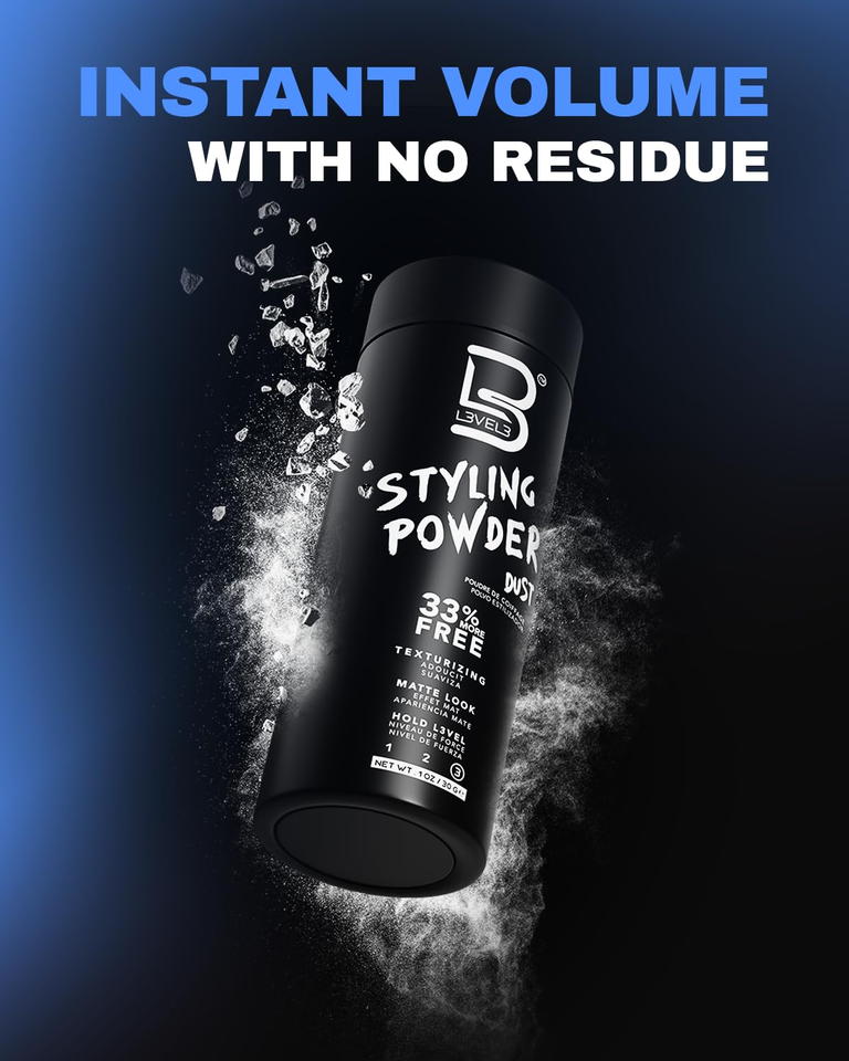 L3 Level 3 Styling Powder - Natural Look Mens Powder - Easy to Apply ...