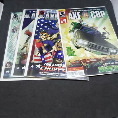 Axe Cop, Dark Horse Comic Book Lot of 4, American Choppers 1 -3, & Bad ...