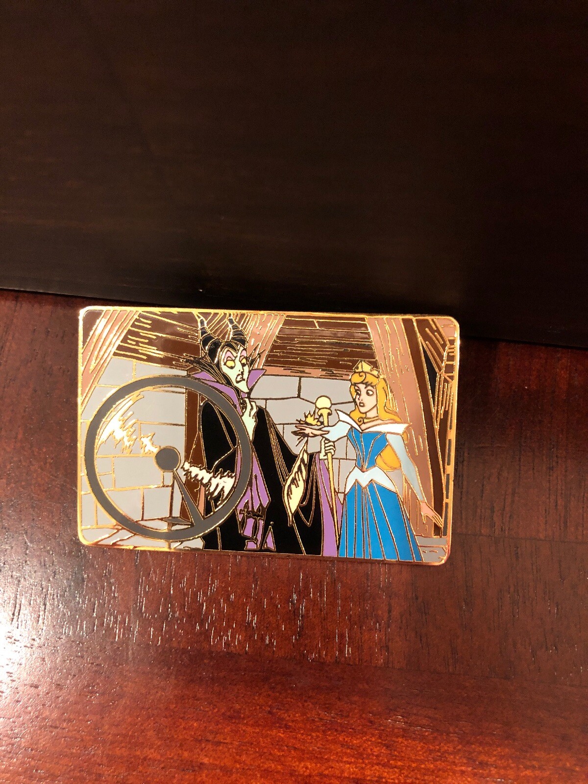 Aurora Spinning Wheel Sleeping Beauty Maleficent Disney Auctions Pin ...