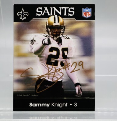 Sammy Knight #29 Saints NFL Signature 3x4 Promo Card By Michael C ...