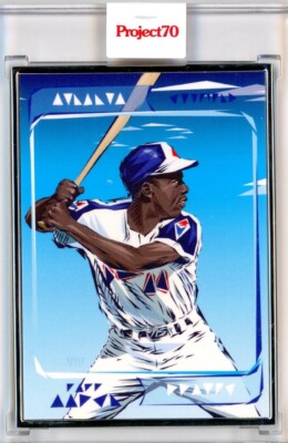 2021 TOPPS PROJECT 70 HANK AARON BY NATUREL - AP 49/51 SILVER FRAME ...