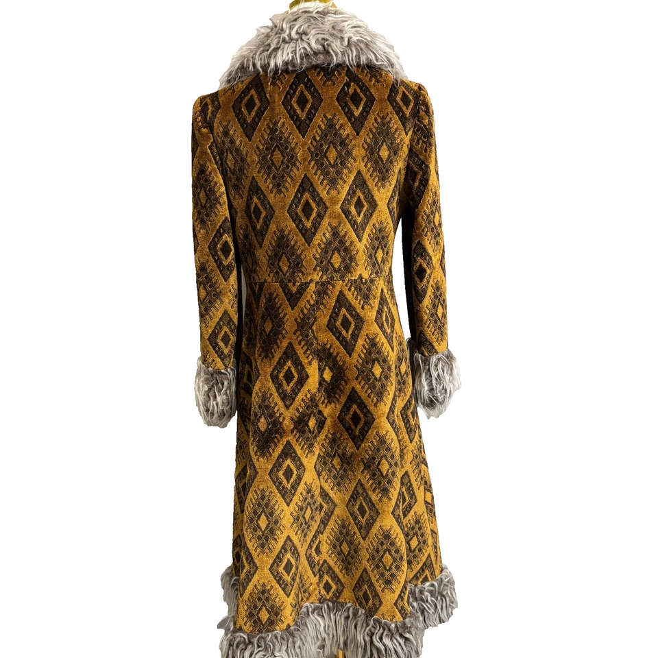 VTG 60s RUBY MARTIN Tapestry Penny Lane Coat Boho Victorian Goth ...