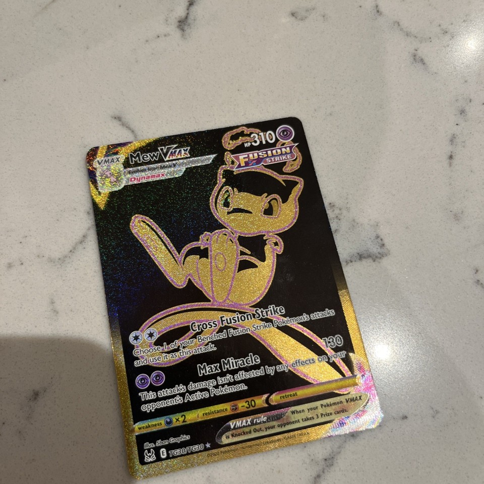 Mew VMAX TG30/TG30 Black Gold Holo Fusion Strike Card | eBay UK