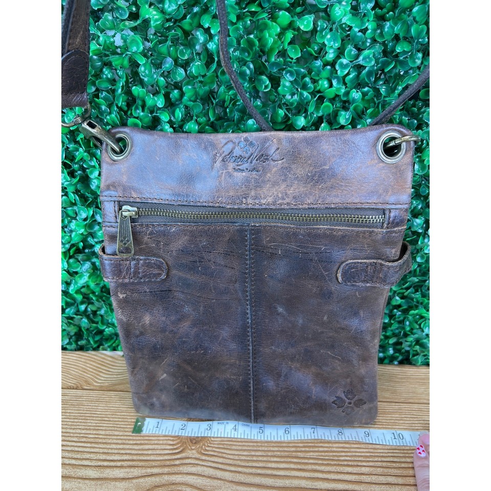 Patricia Nash Francesca Hand-Tooled, Studded Burnished Brown Crossbody ...