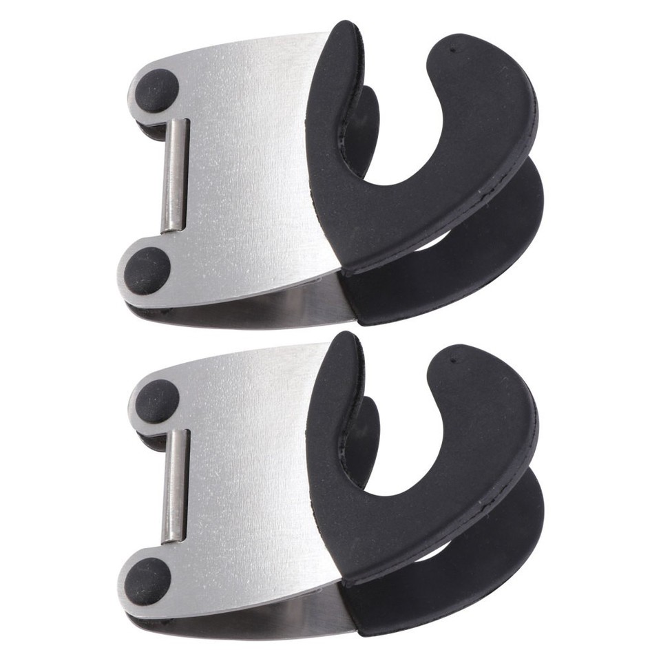 2 PCS Utensil Holder Clips Spoon Rest for Pot Edge Stainless Steel ...