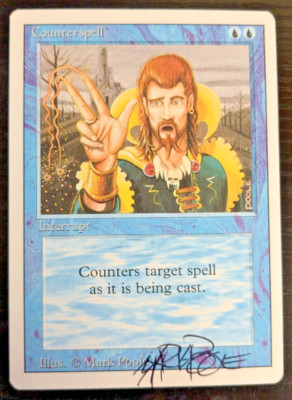 MTG REVISED Counterspell SIGNED BY MARK POOLE | eBay