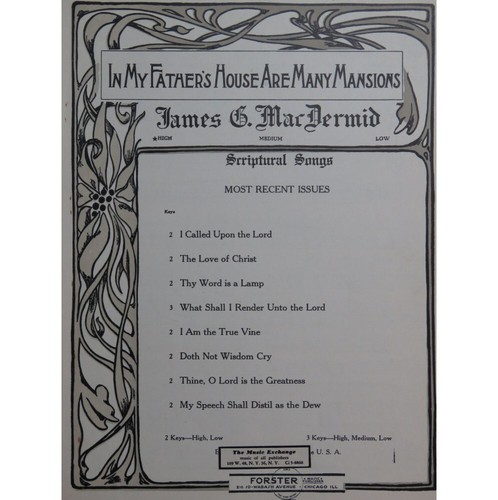 MacDERMID James G. In my Father's House are many Mansions Chant Piano ...