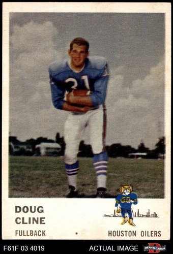 1961 Fleer #169 Doug Cline Oilers Clemson 6 - EX/MT | eBay