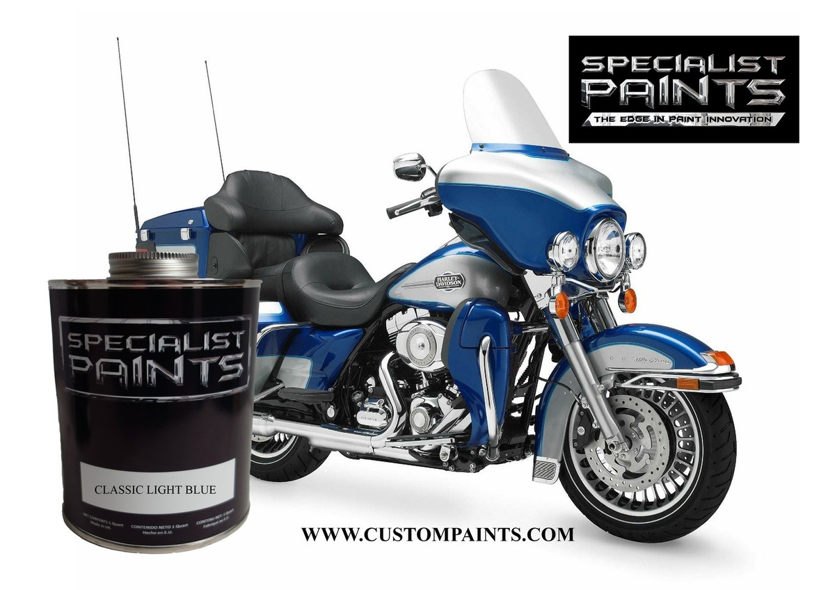 Blue Classic Harley Davidson