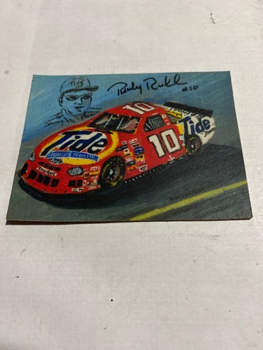 Ricky Rudd 10 PRINT W W Hoffert 2.5x3.5in Wood Tile NASCAR Winston ...