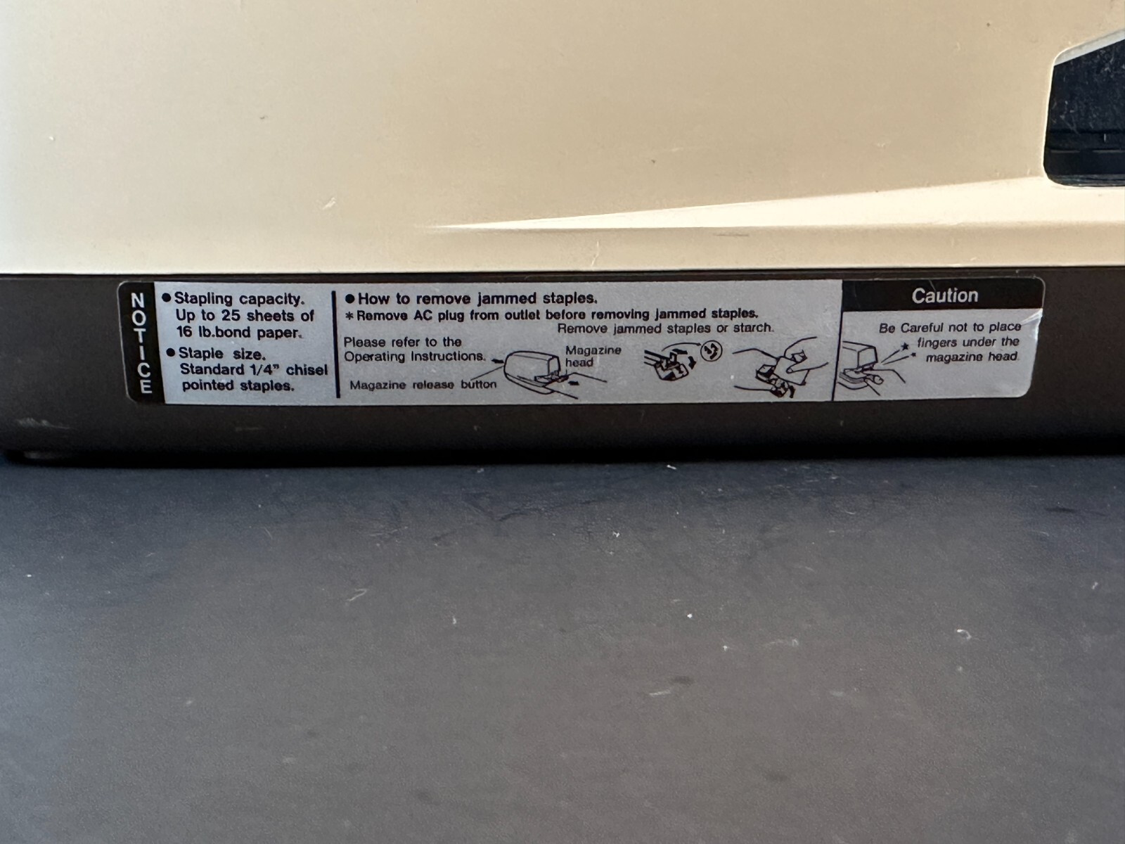 Panasonic Commercial Electric Stapler AS300N Adjustable Paper Depth ...