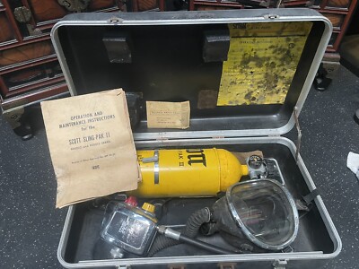 Scott Air Pak II SCBA Fireman Firefighter Mask, Tank, Regulator, Case ...