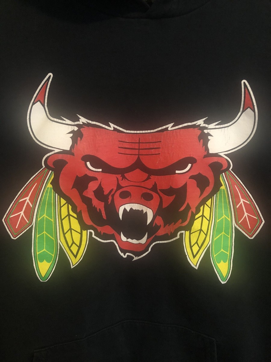 Bulls Hawks Bears Logo Skyline Chicago Sports Bears Cubs Blackhawks