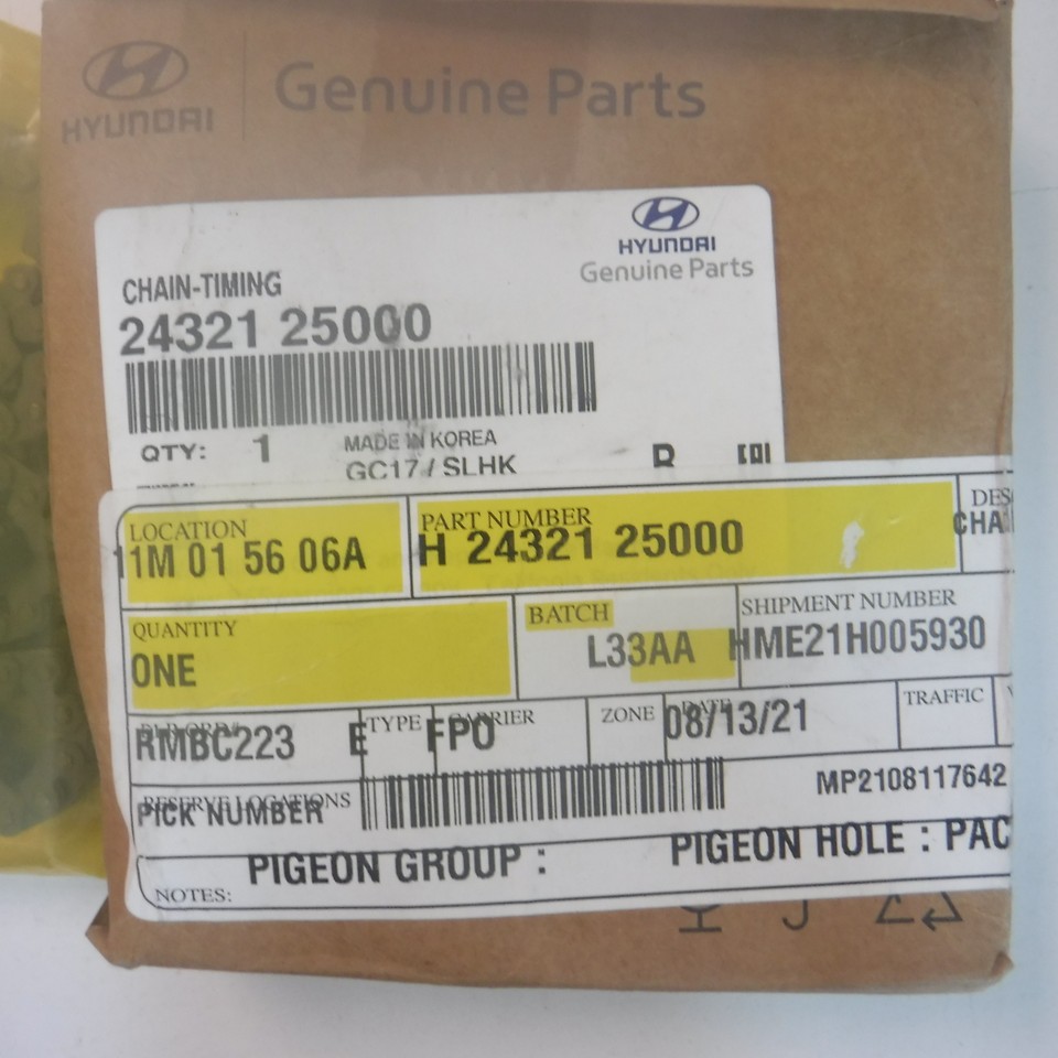 OEM Hyundai Engine Timing Chain 2432125000 Fits 2006-2015 Hyundai ...