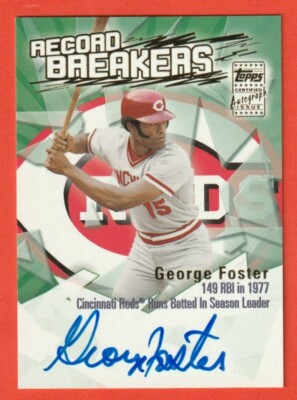 GEORGE FOSTER - 2003 Topps Record Breakers *AUTOGRAPH* Signed Auto | eBay