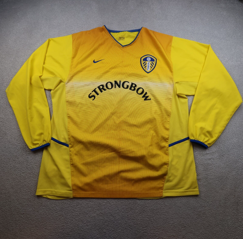 Leeds United Shirt Extra Large Yellow Away Kit 2002 2003 Nike Jersey ...
