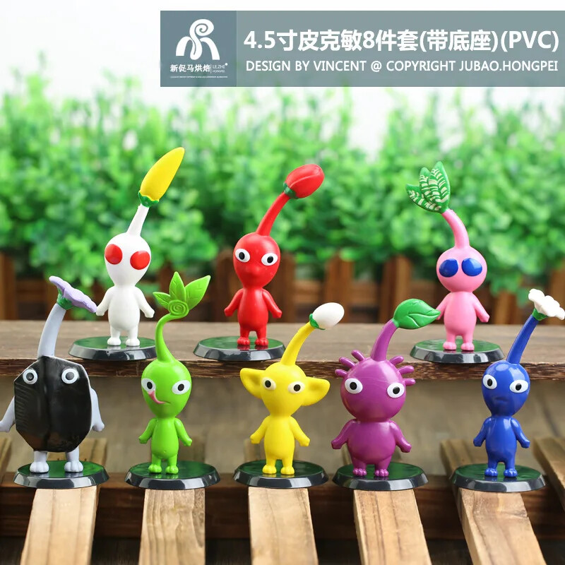 8pcs/Set Pikmin Action Figure Toy PVC Model Rock Pikmins Oatchi Dolls ...