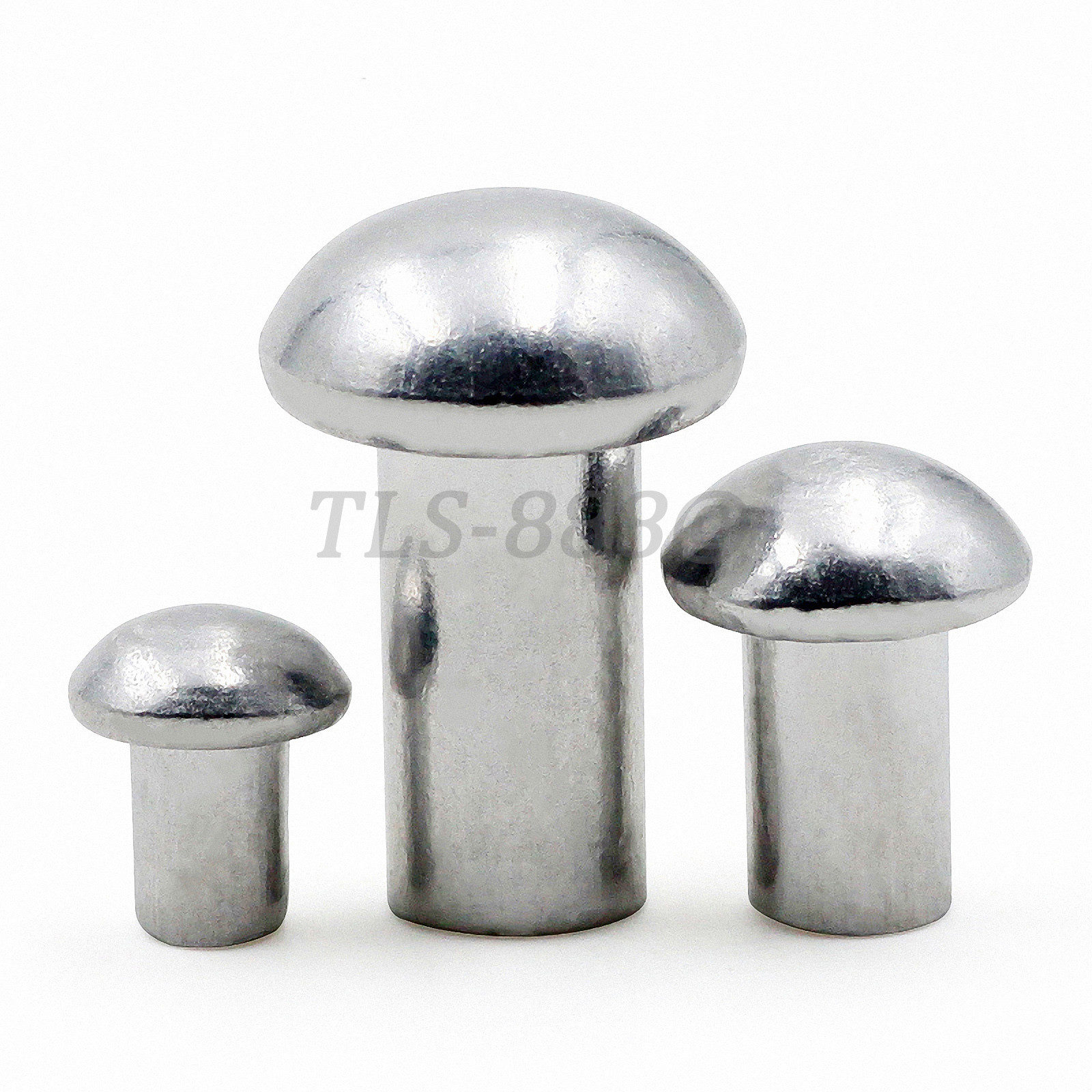 M3 M4 M5 M6 Pan Button Cup Head Knurling Rivets Solid Aluminum Rivet ...