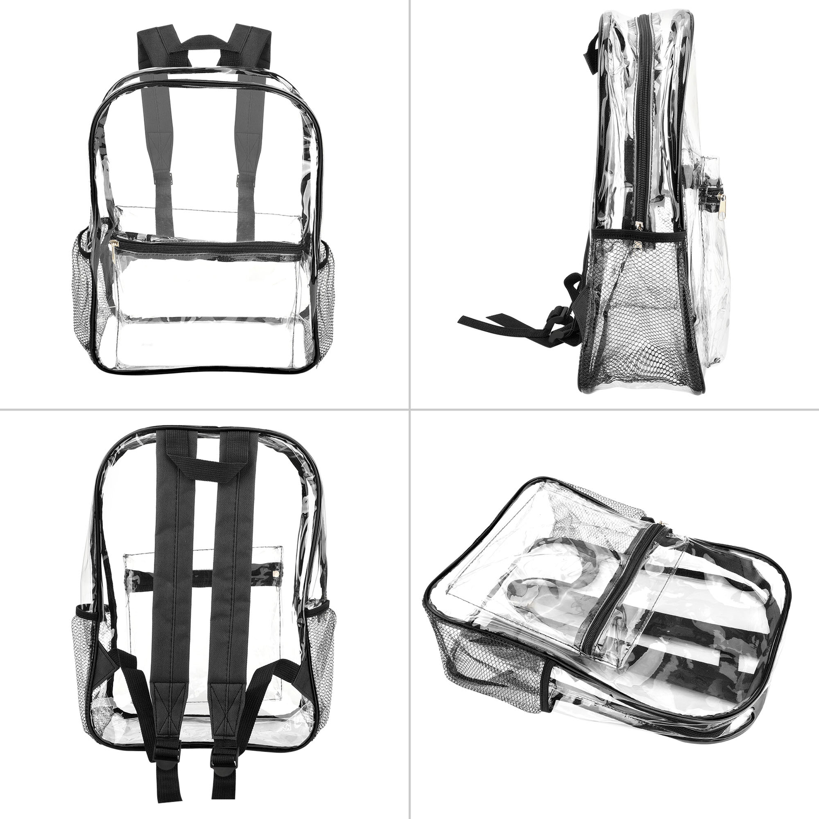 Heavy Duty Clear Backpack Waterproof Transparent Sling Bag See Through ...