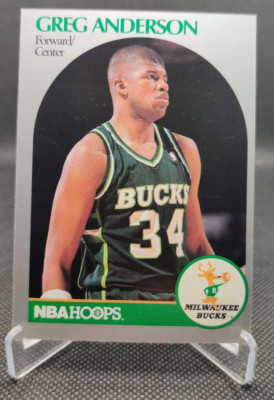 1990-91 NBA Hoops #173 Greg Anderson Milwaukee Bucks basketball card | eBay