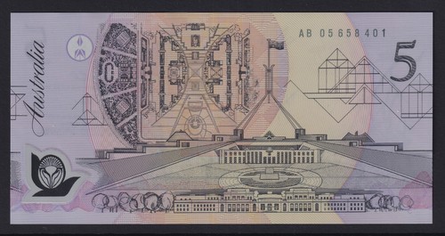 AUSTRALIAN BANKNOTE: 1992 $5 FRASER / COLE AB 05 - POLYMER NOTE #86 | eBay