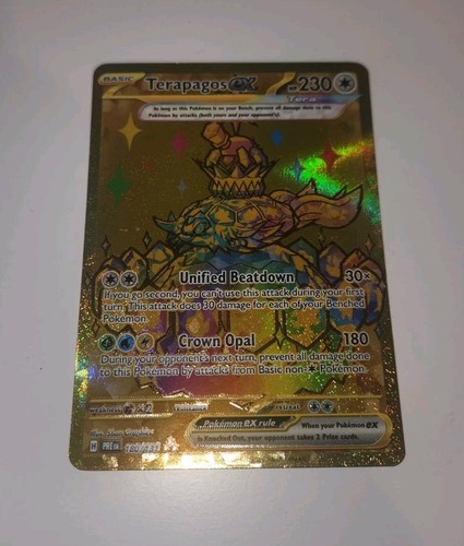 Pokemon Prismatic Evolutions Terapagos EX Secret Rare Gold 180/131 | eBay