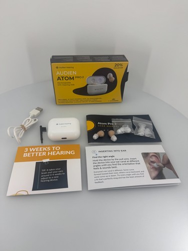 Audien Atom Pro 2 Wireless Rechargeable OTC Hearing Aids | eBay