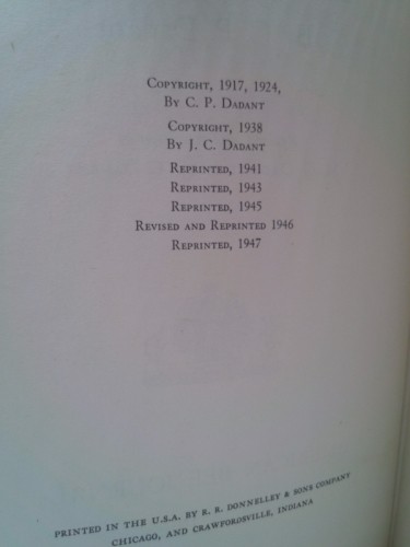 First Lessons in Beekeeping. Revised and rewritten by M.G. Dadant and J ...