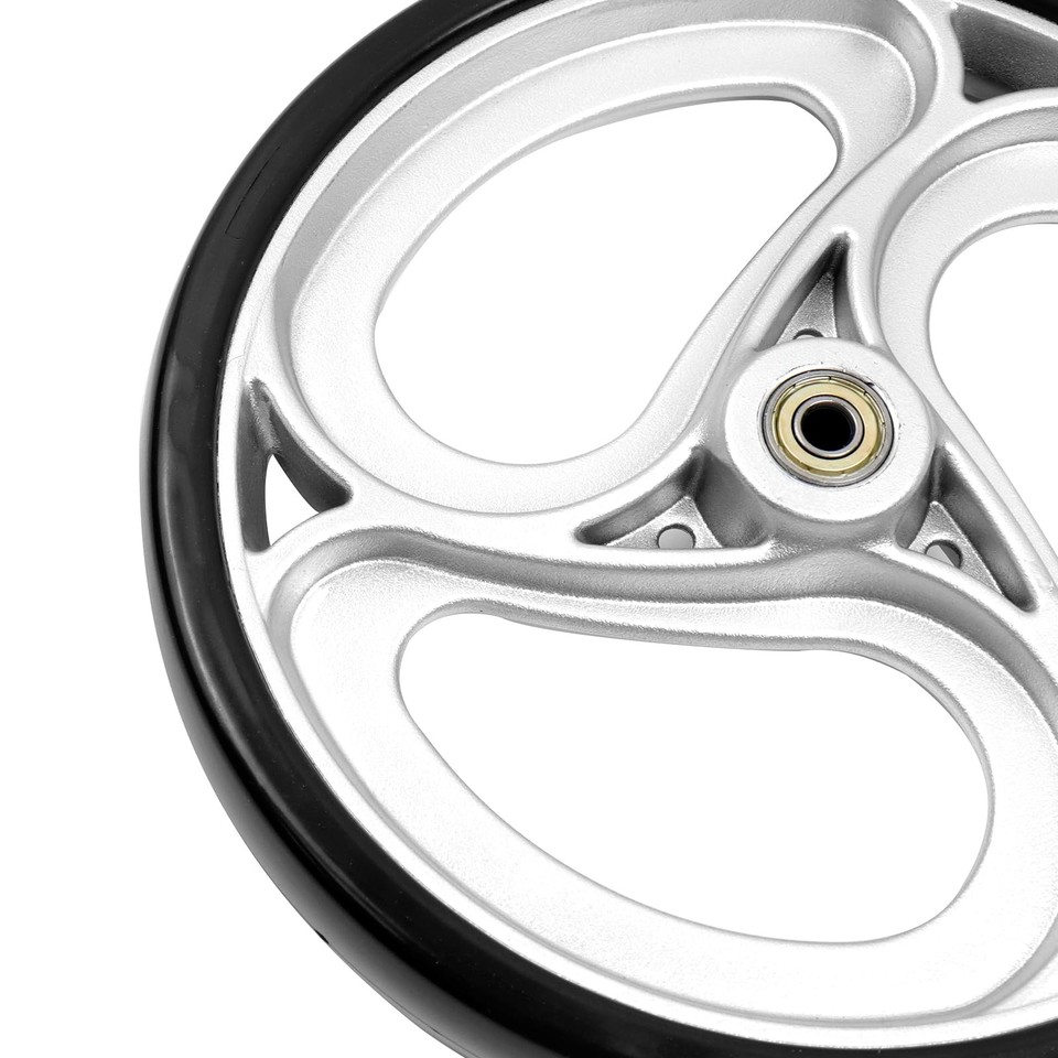 2 Pcs Wheels for Wheelchairs Solid 10 Inch Walker Wheels Drive Rollator ...