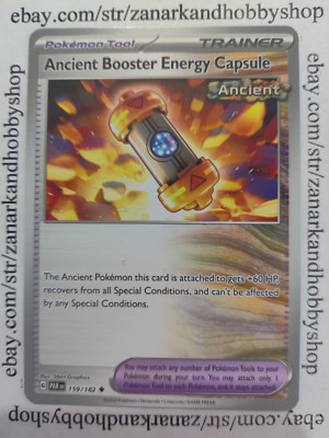 2x Pokemon Ancient Booster Energy Capsule 159/182 Paradox Rift NON HOLO ...