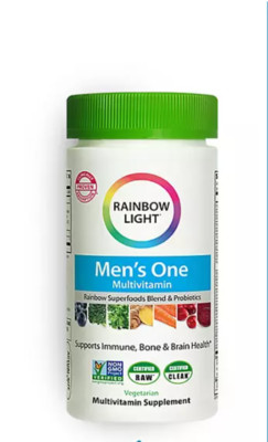 Rainbow Light Men’s One Multivitamin Plus Superfoods & Probiotics (180 ...