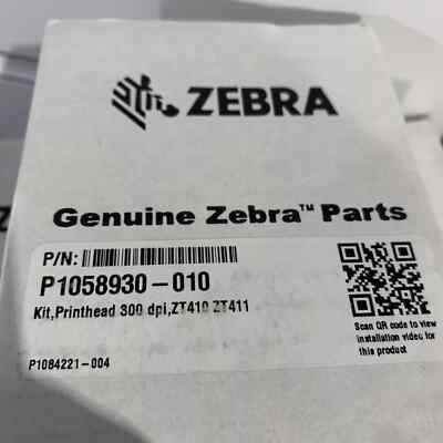 *SEALED* New Genuine Zebra P1058930-010 Print Head Kit 300dpi ZT410 and ...