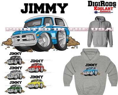 GMC Jimmy Classic Vintage 1970s Truck DigiRods Koolart Cartoon Hoodie ...
