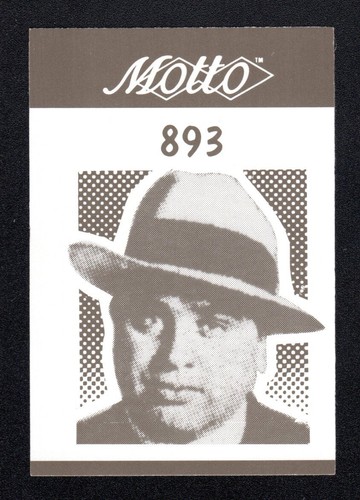 Al Capone Crime Boss Gangster Vintage 1987 Motto Game Trivia Card #893 ...