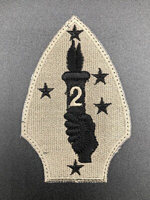 USMC 2nd Marine Division Black And Grey Color Theatre Made Patch OIF ...
