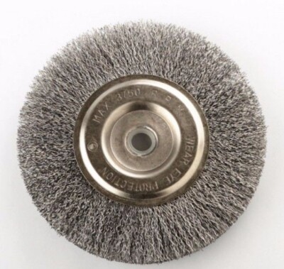 6" Wire Wheel 1/2" 5/8" Arbor Automotive Rust Paint Removal Finishing ...