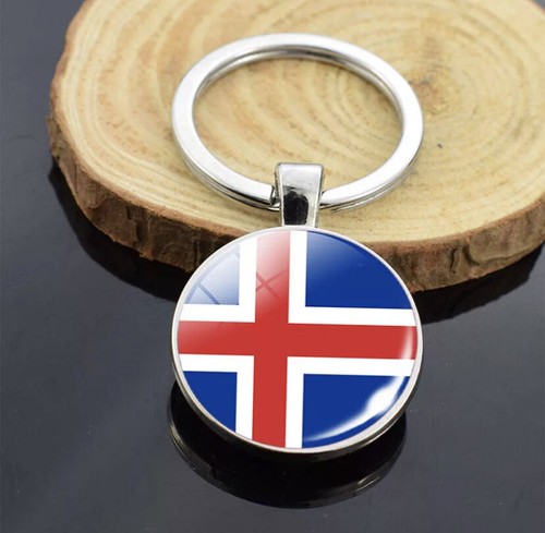 Keyring Flag Country Double Sided Glass Keychain European Flags Car ...