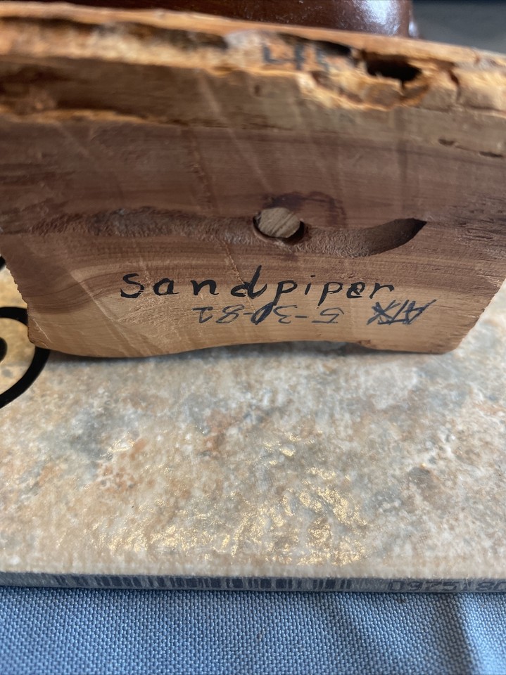 Hand Carved Wooden Sandpiper Bird | eBay