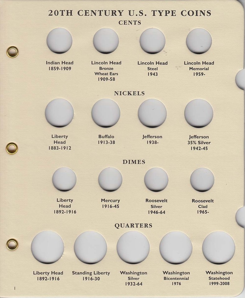 Littleton Album Archival Quality For 20th Century US Type Coins + 2 ...