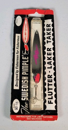 Swedish Pimple Hammered Nickel Flutter Fishing Lure Size 90-16 Bay De ...