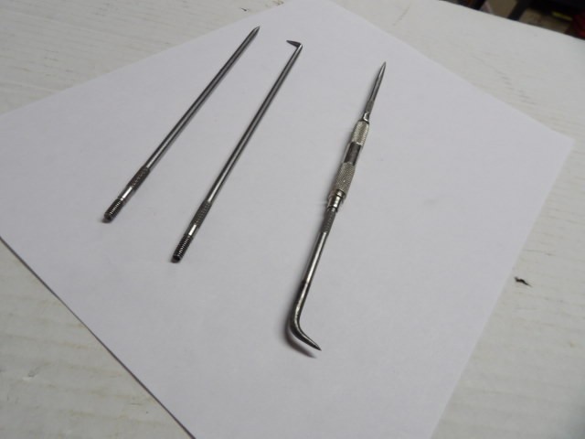 STARRETT #67 Improved Scriber w/2 Extra Long Steel Scribe Points used ...