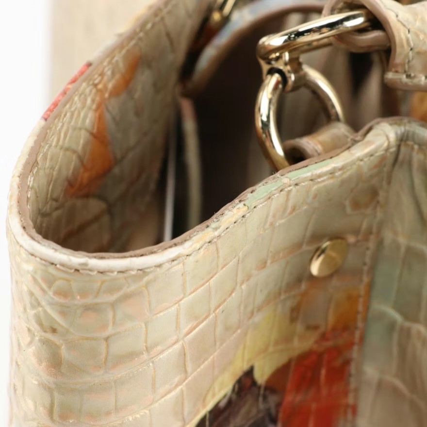 Brahmin Amelia Two-Way Bucket Bag in Oasis Melbourne Croc Embossed ...
