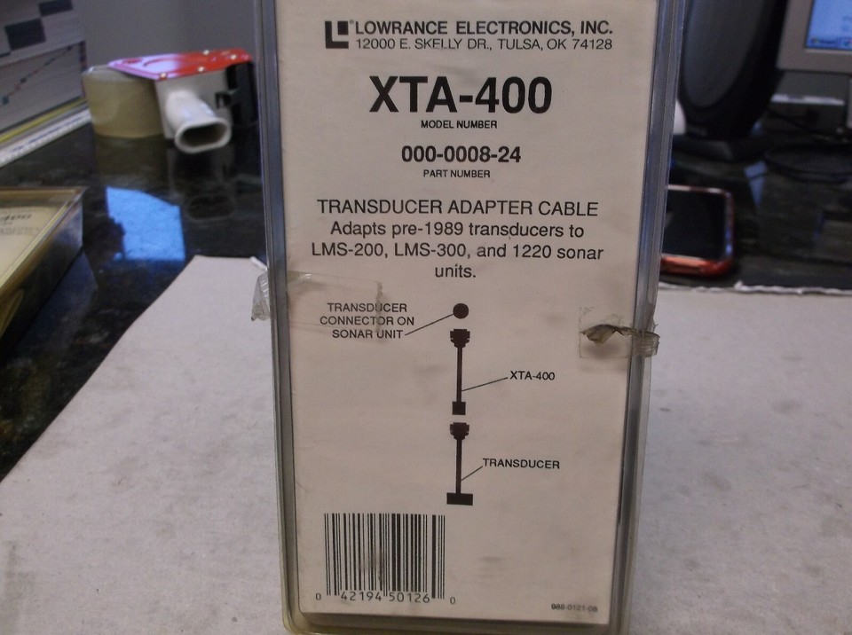 NEW LOWRANCE TRANSDUCER ADAPTER CABLE XTA-400 K107 | eBay