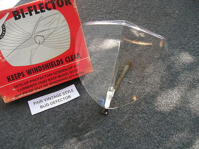 NEW VINTAGE STYLE CLEAR WINDSHIELD BUG DEFLECTOR ! | eBay