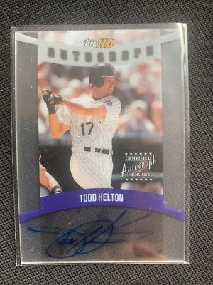 2001 TOPPS HD CLEAR AUTOGRAPH TODD HELTON! #HDA1! MINT! | eBay
